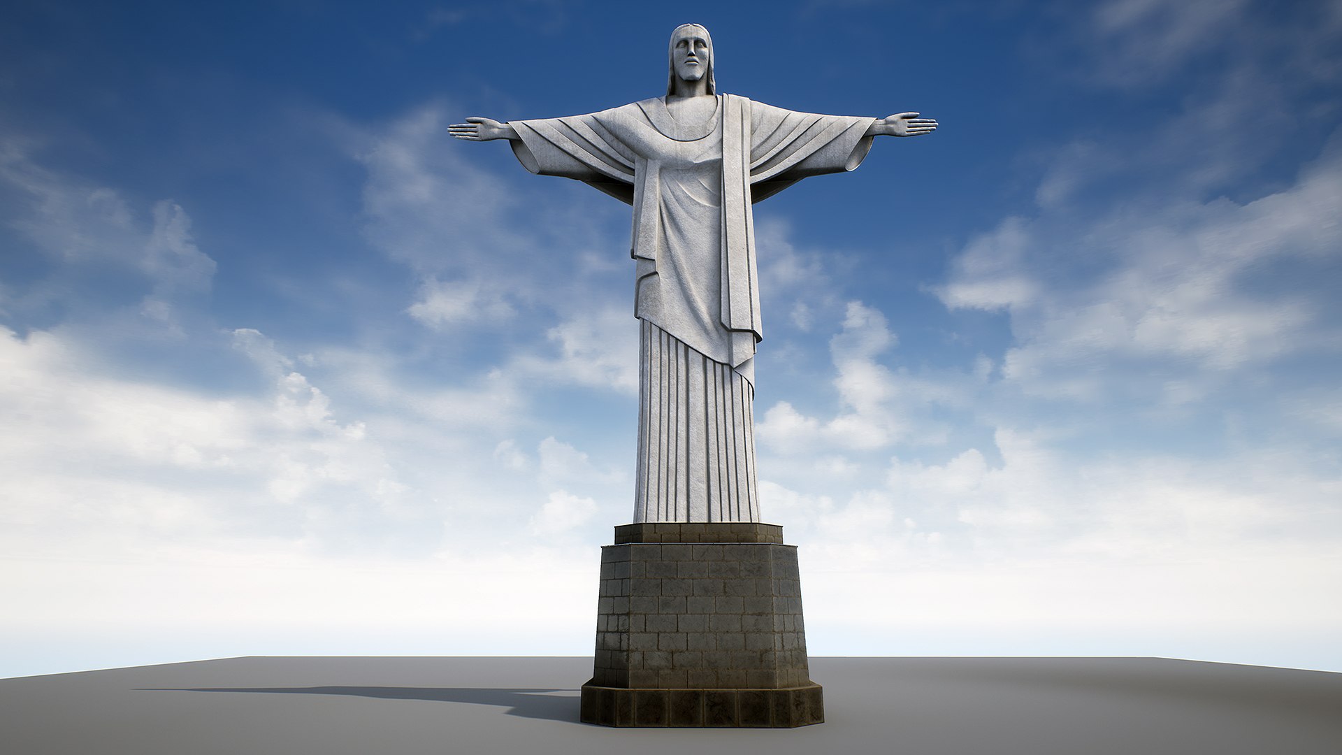 3D christ statue model - TurboSquid 1532490