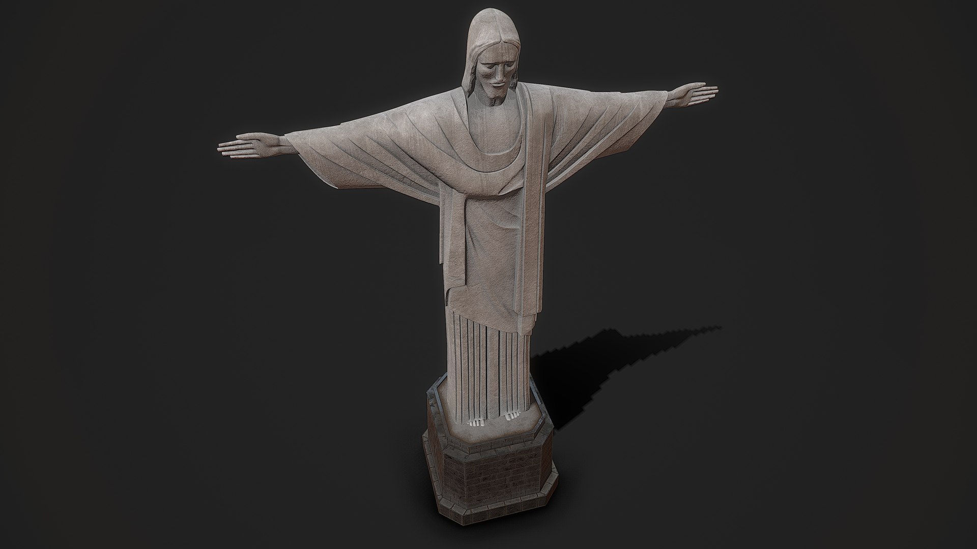 3D Christ Statue Model - TurboSquid 1532490