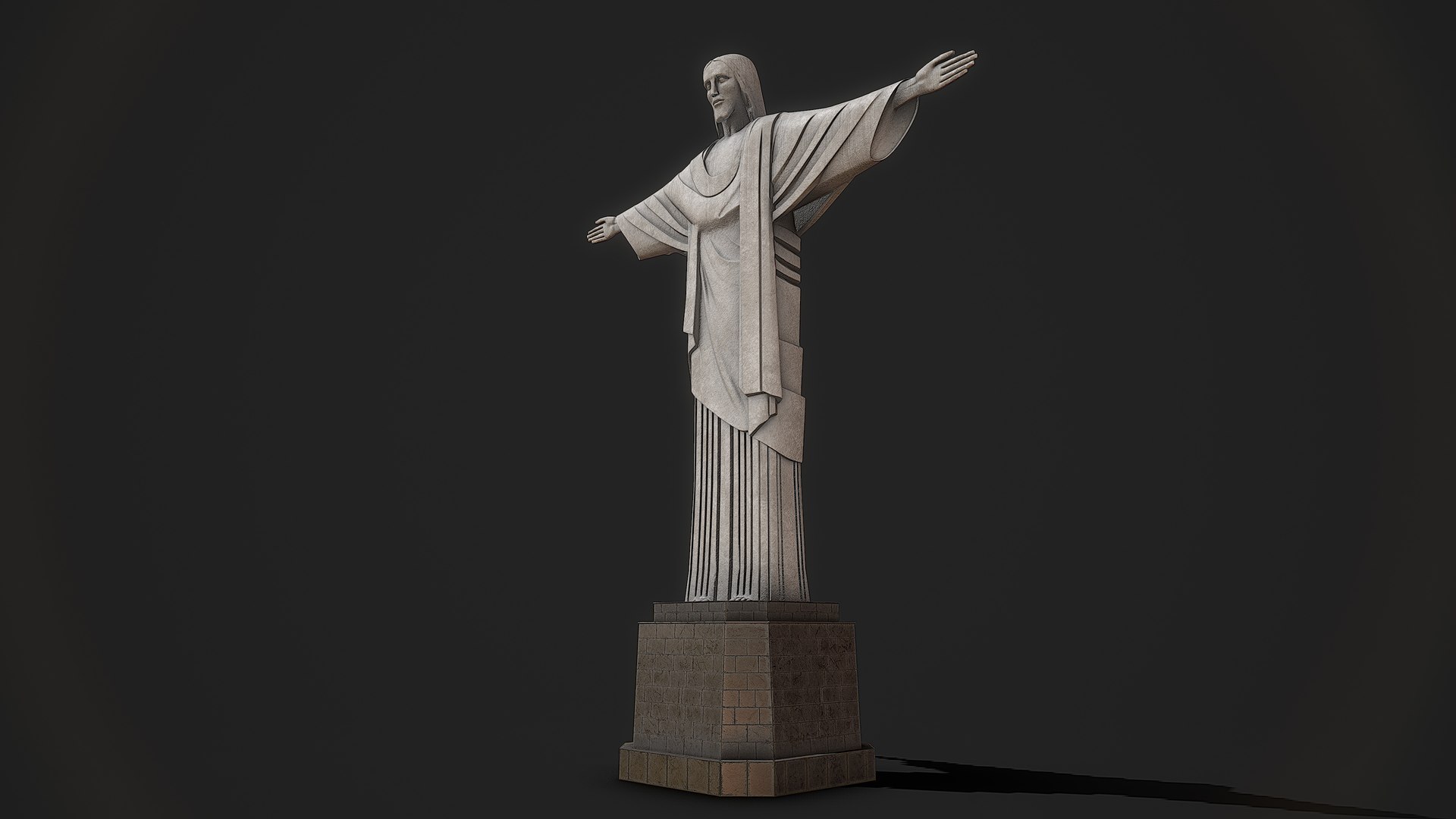 3D Christ Statue Model - TurboSquid 1532490