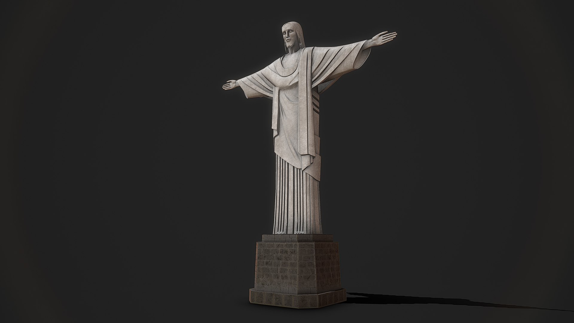3D Christ Statue Model - TurboSquid 1532490