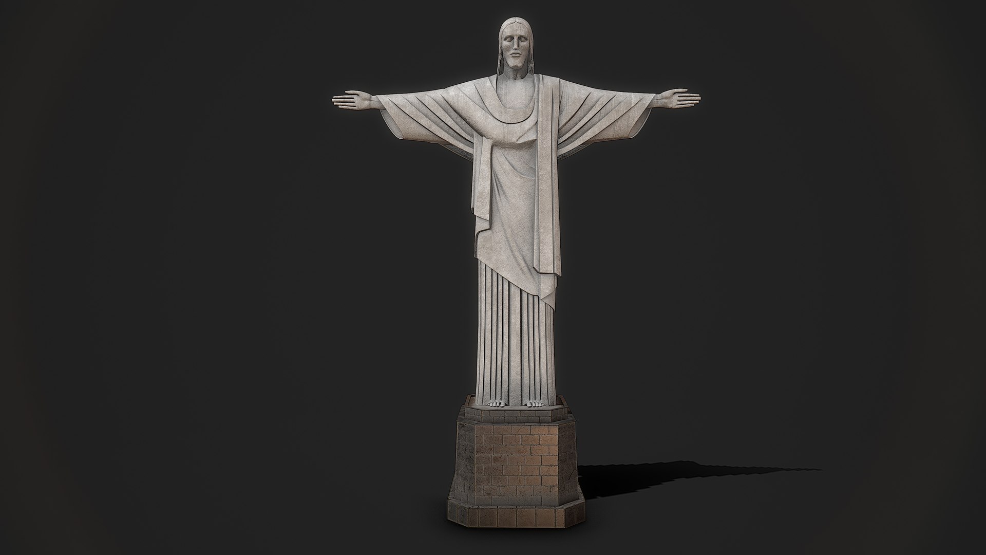 3D Christ Statue Model - TurboSquid 1532490