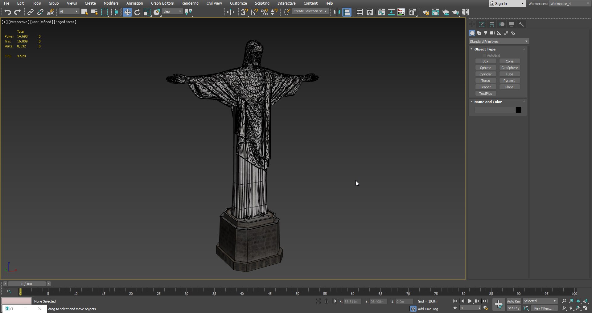 3D Christ Statue Model - TurboSquid 1532490