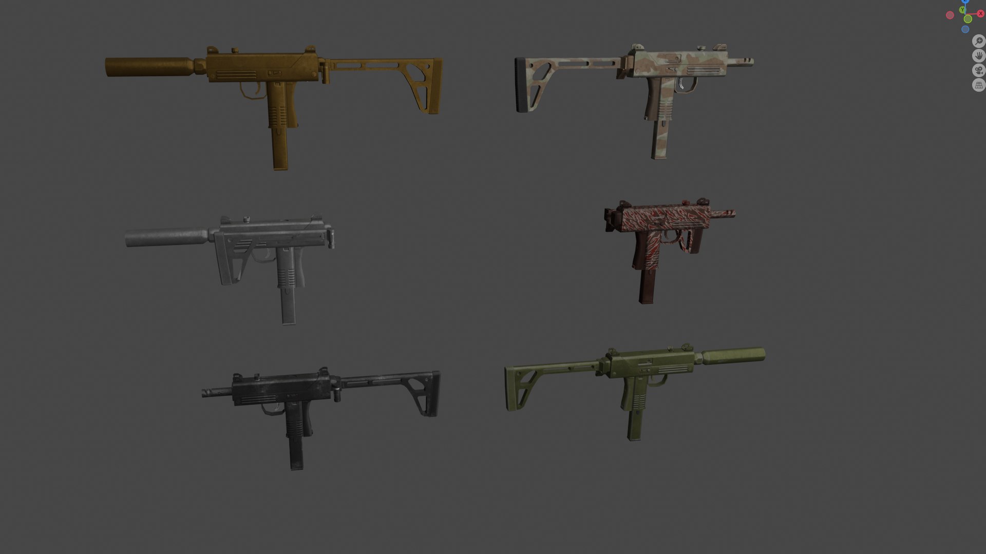 Submachine Gun 3D Model - TurboSquid 1905052