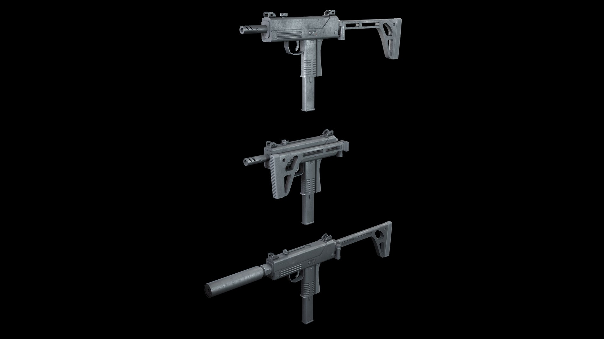 Submachine Gun 3D Model - TurboSquid 1905052