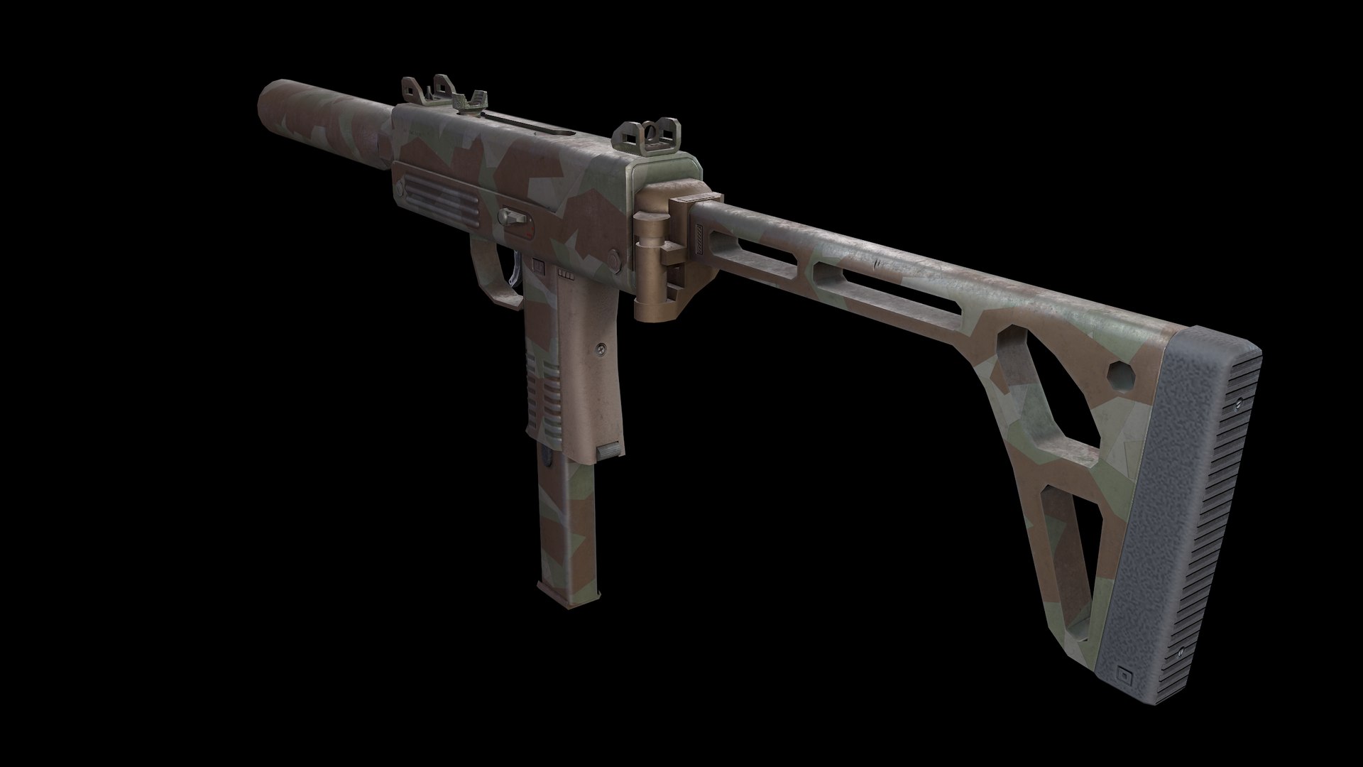 Submachine Gun 3D Model - TurboSquid 1905052