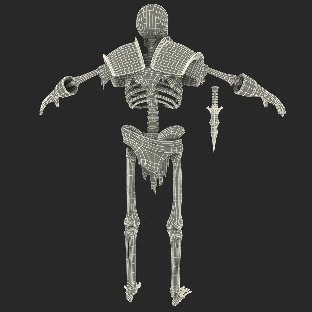 3d skeleton fighter