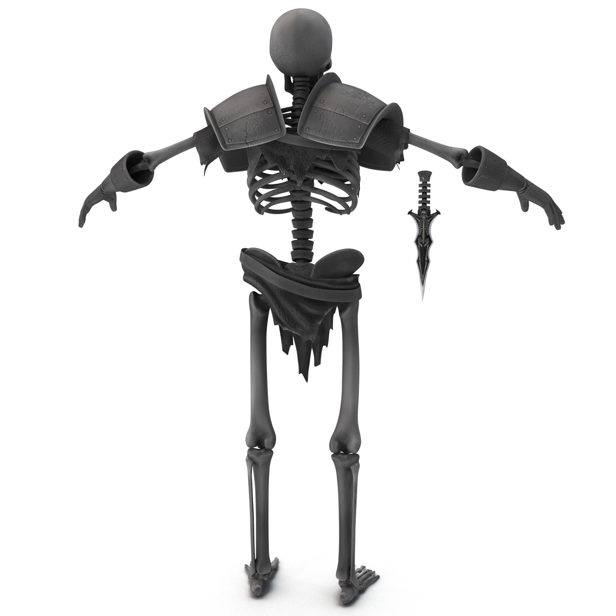 3d skeleton fighter