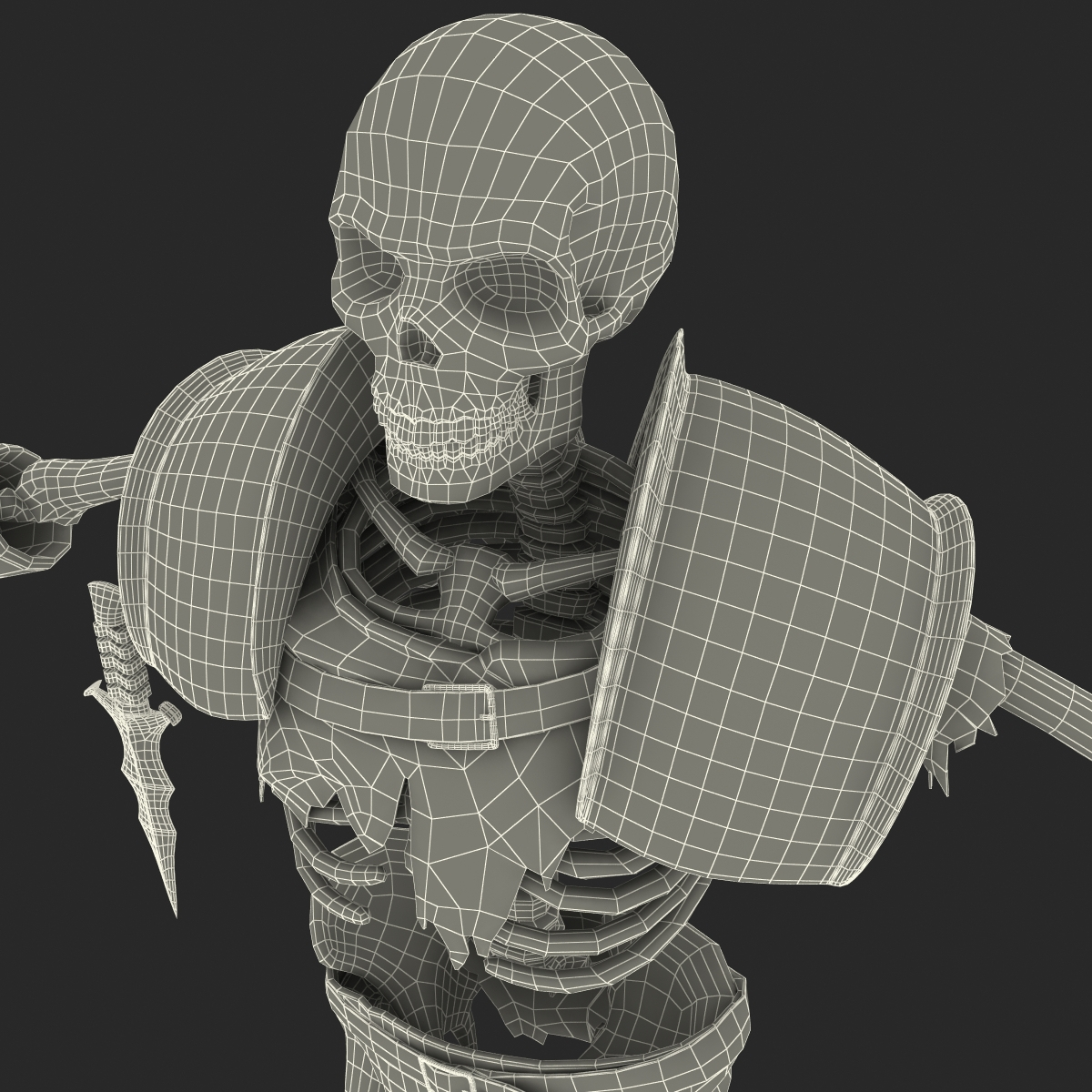3d skeleton fighter