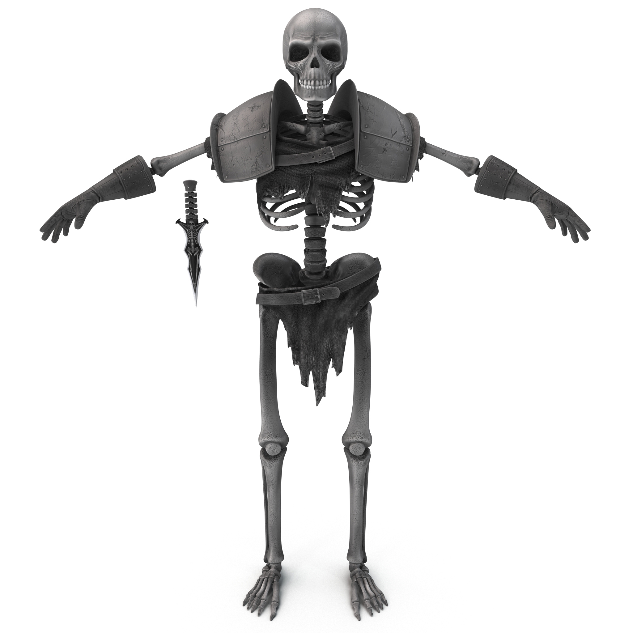 3d skeleton fighter