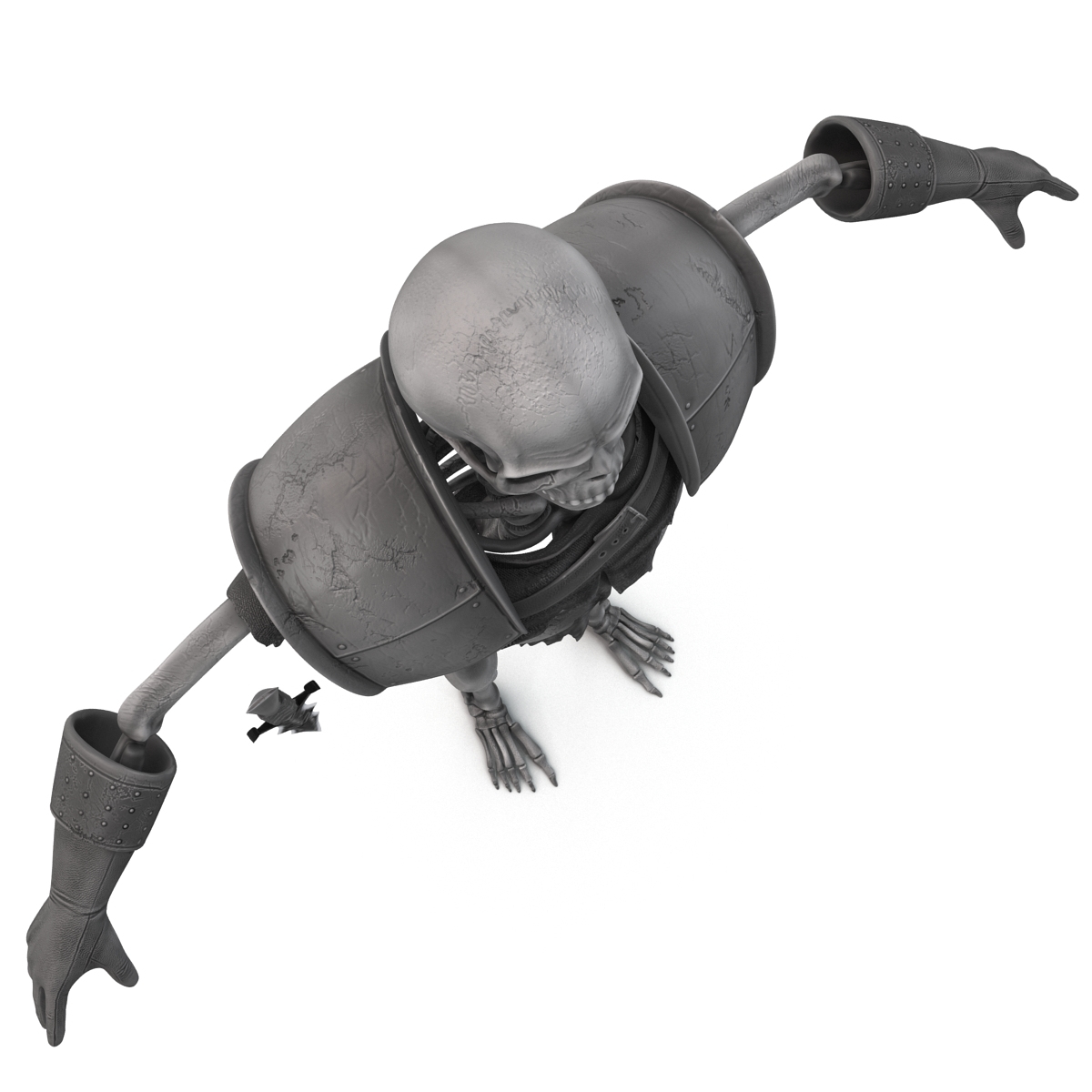 3d skeleton fighter