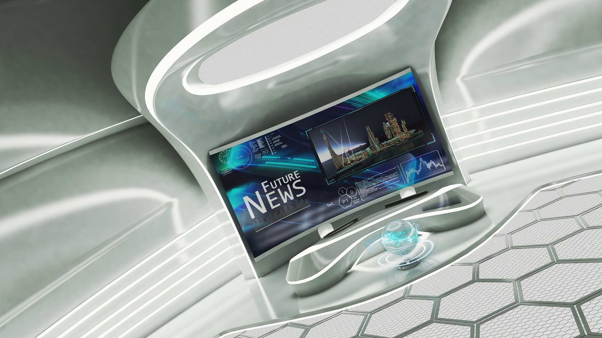 Big Futuristic TV Studio Collection 8 in 1 model - TurboSquid 1721406