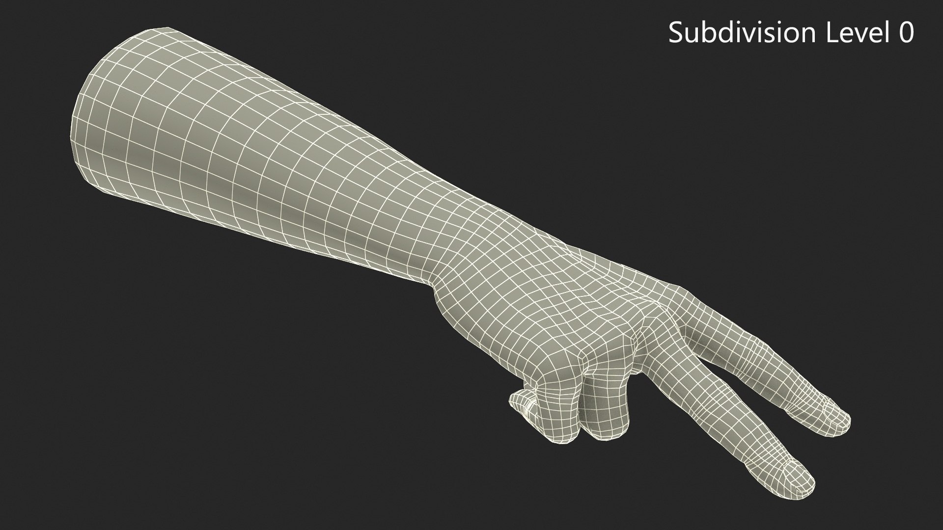 3D Model Hand Of African Male Victory Sign Pose - TurboSquid 2193894