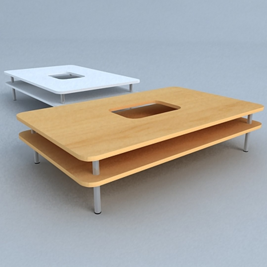 Dual Coffee Table 3d Model