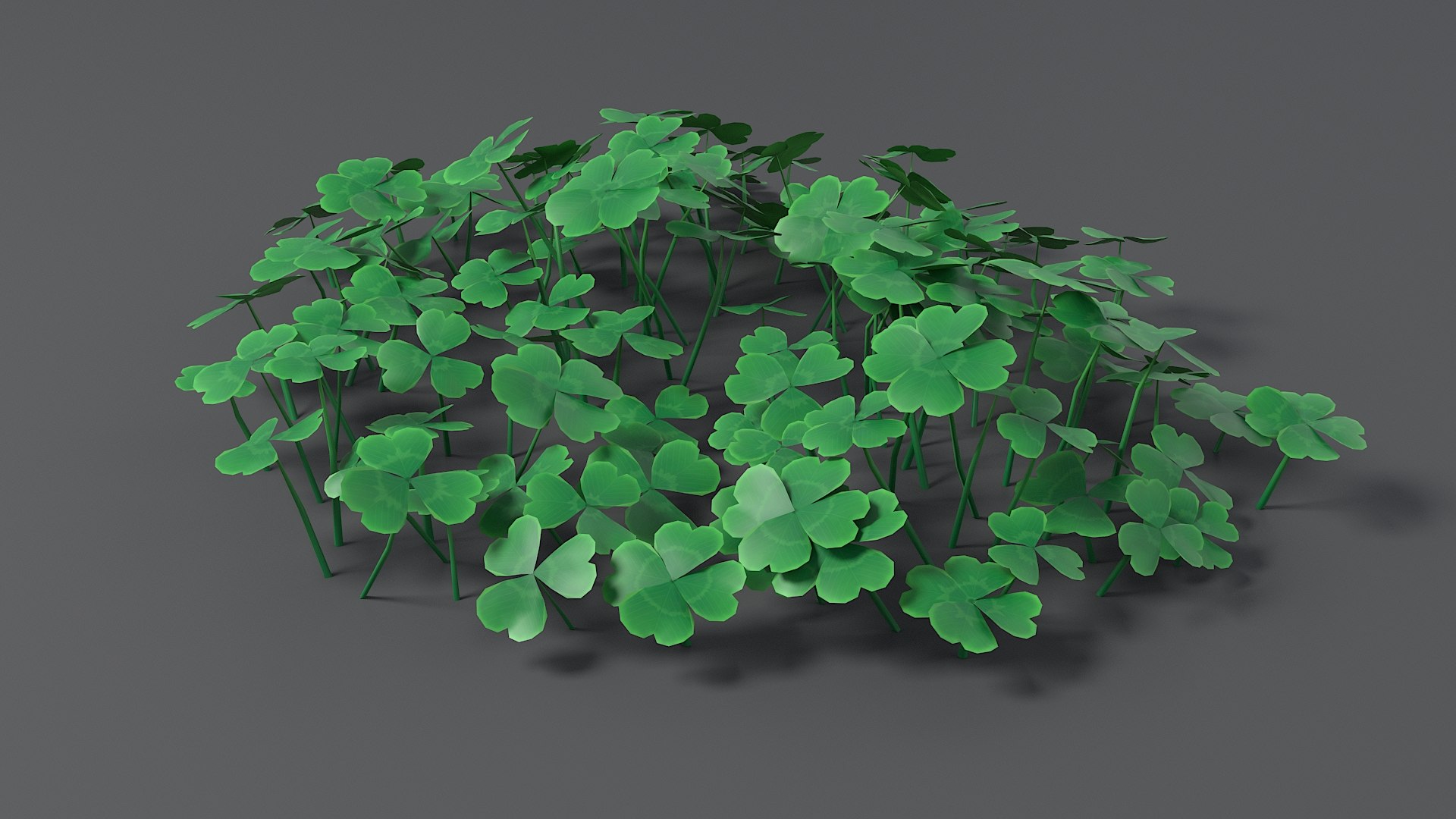 3D Cartoon Clover 09 Model - TurboSquid 2043177
