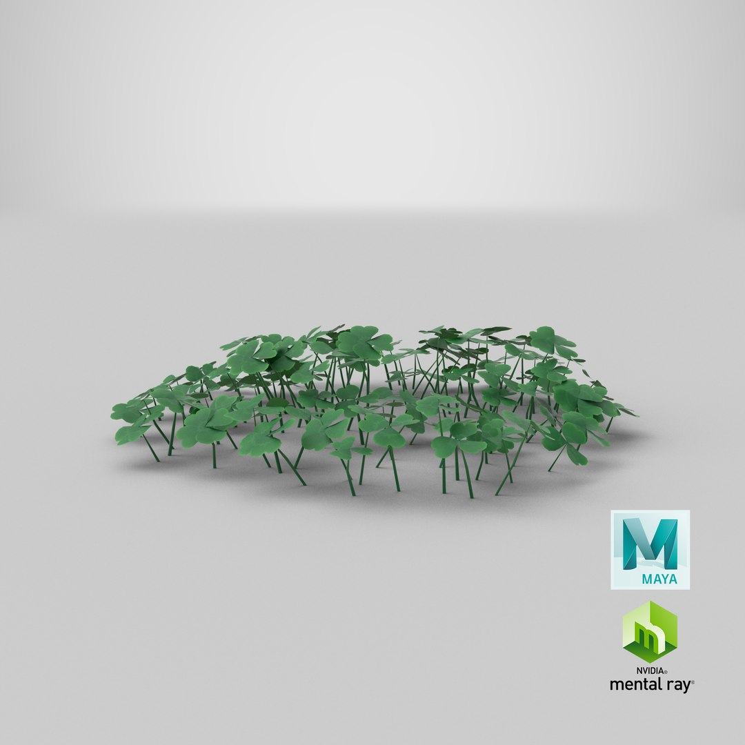 3D Cartoon Clover 09 Model - TurboSquid 2043177