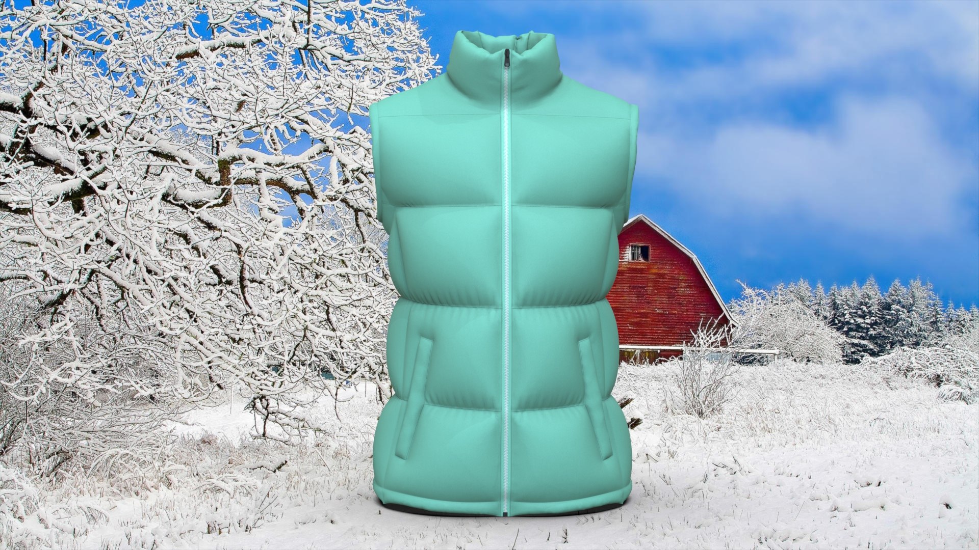 3D Winter Waistcoat Vests Jackets model - TurboSquid 2126101