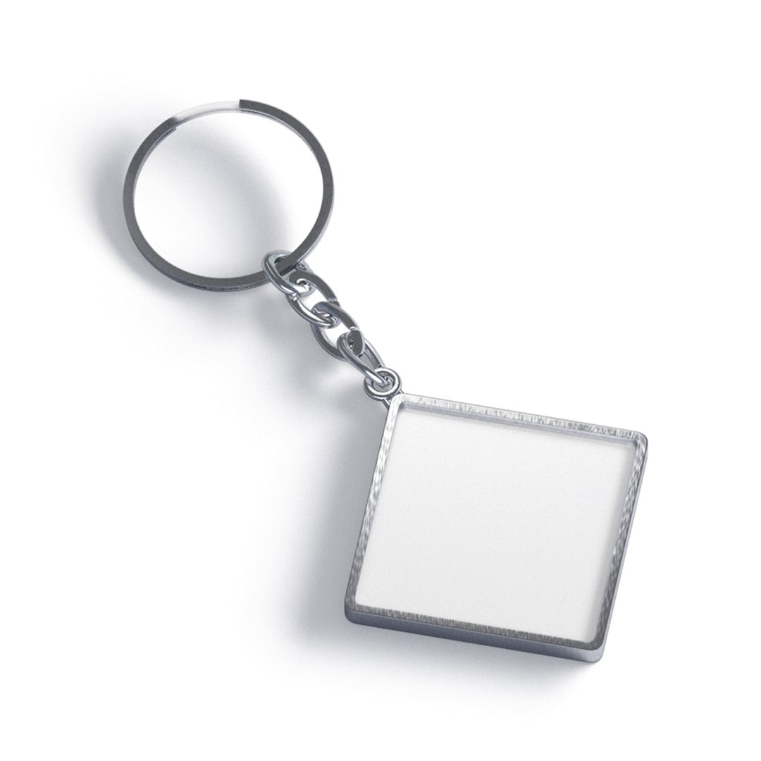 3D White Rhombus Keychain - Key Tag Holder - TurboSquid 1994118