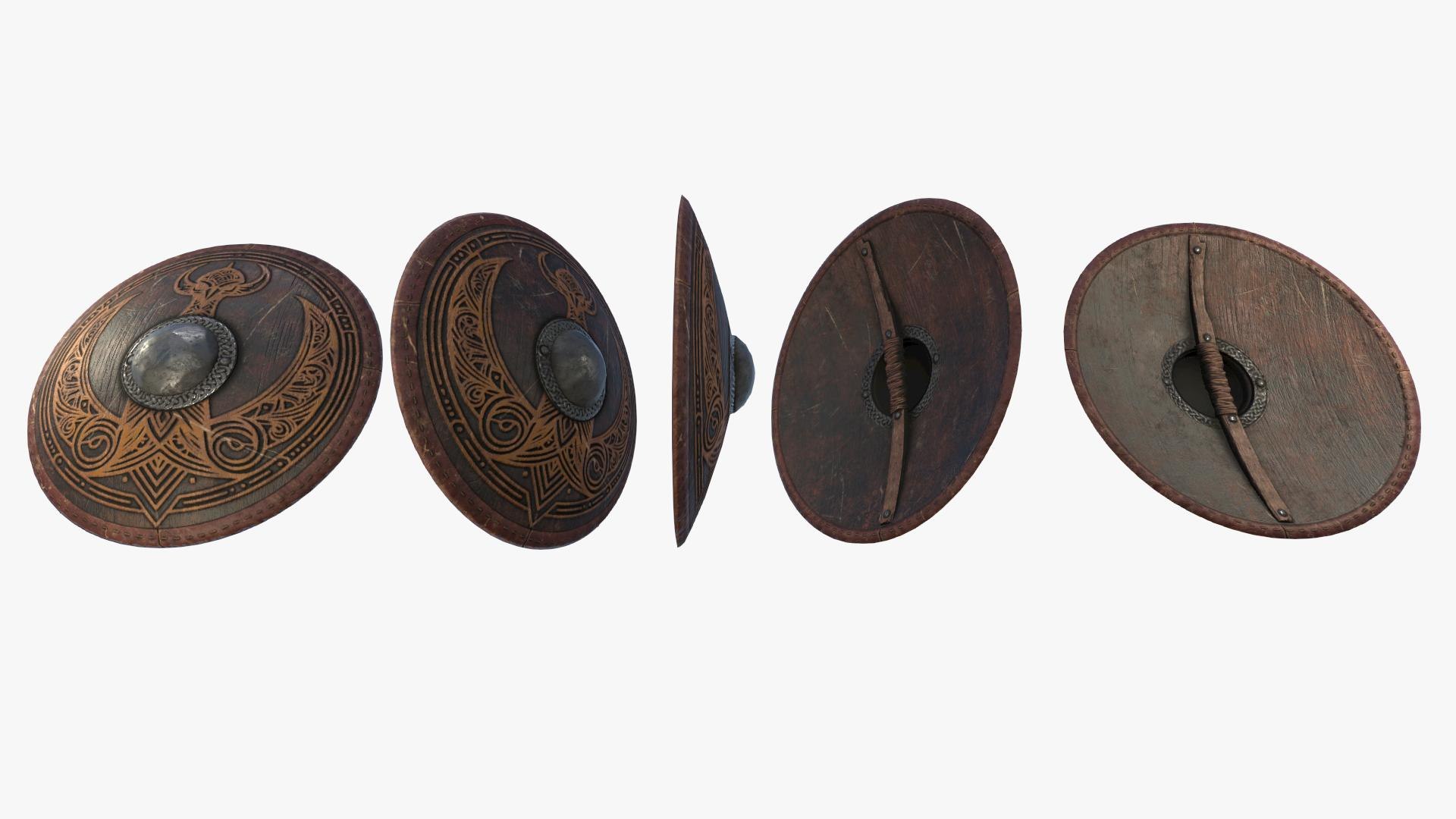 Fantasy Shield RPG Viking Lenticular Round Heater Medieval Templar ...