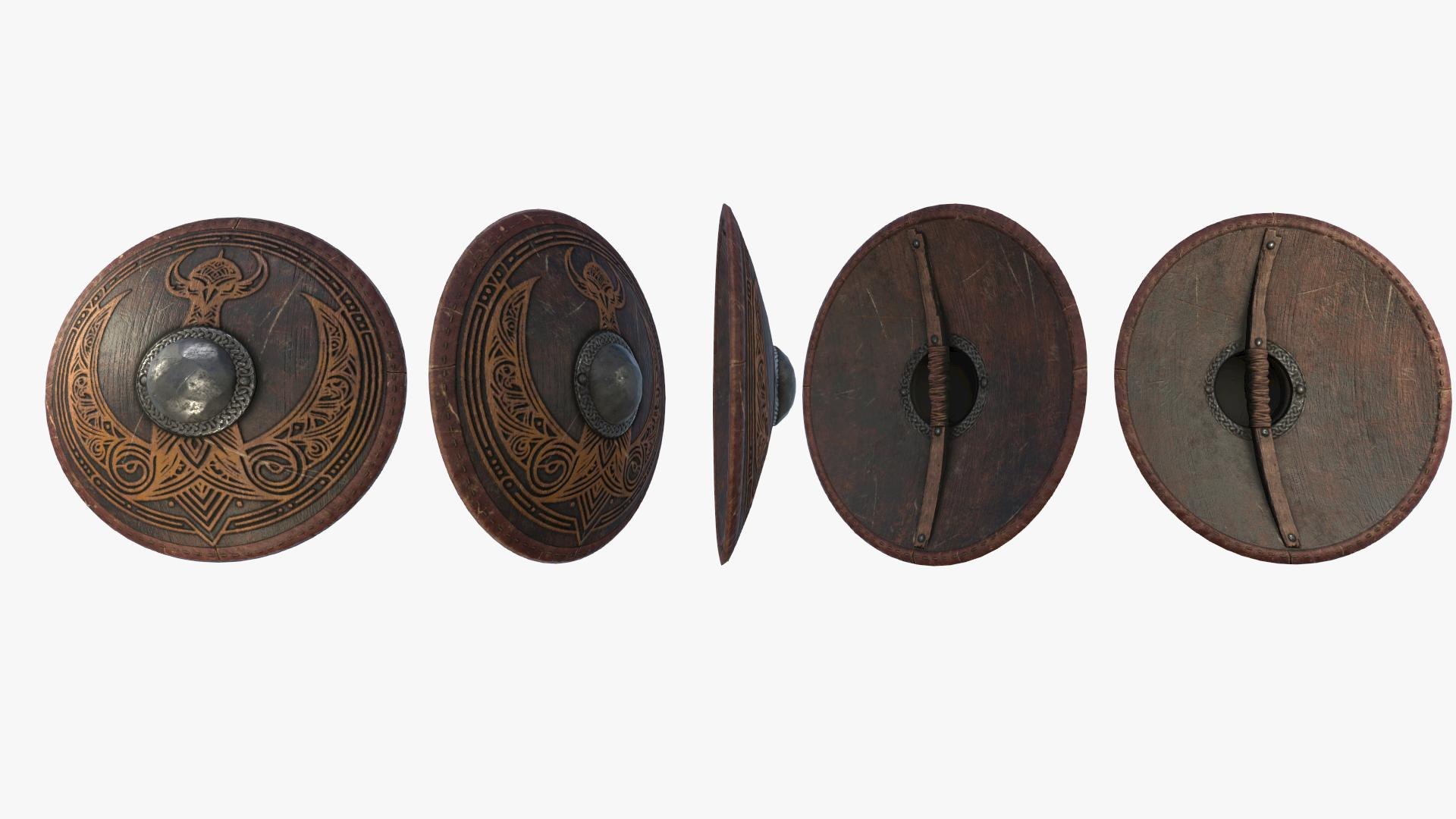 Fantasy Shield RPG Viking Lenticular Round Heater Medieval Templar ...