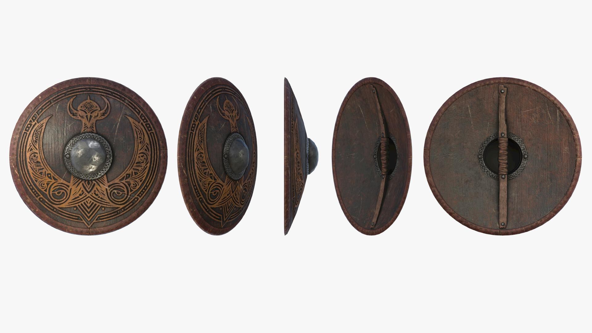 Fantasy Shield RPG Viking Lenticular Round Heater Medieval Templar ...