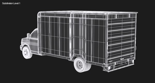 3D chevrolet express box truck - TurboSquid 1303571