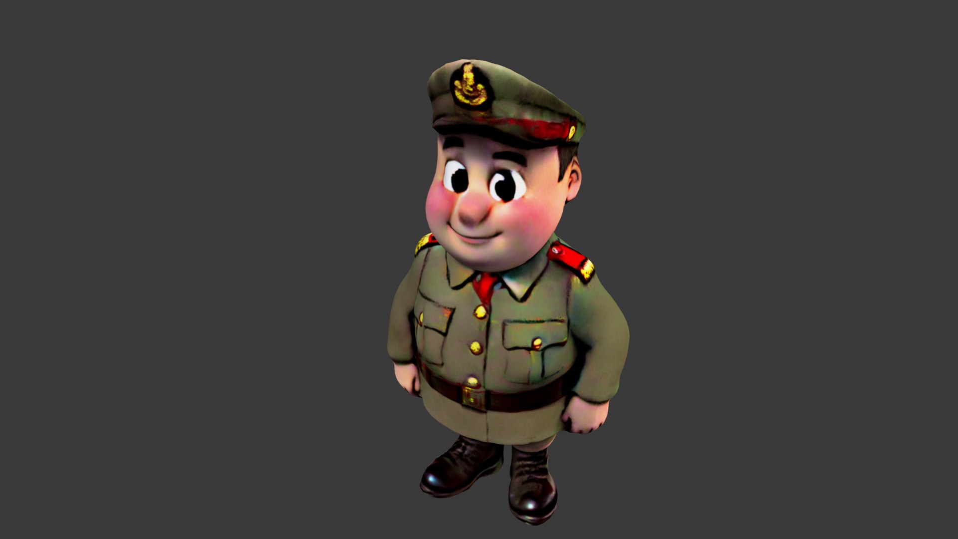 3D WW1 Fat Soldier - TurboSquid 2127985