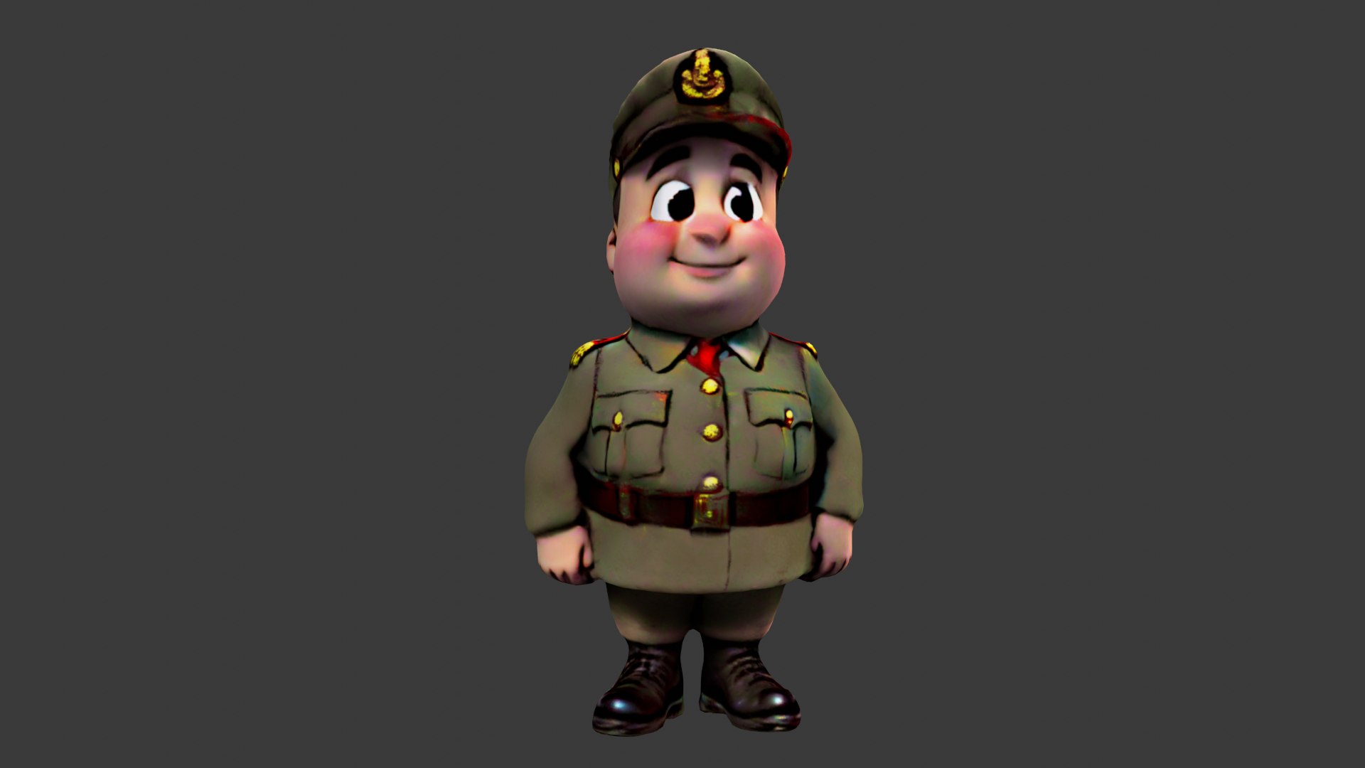 3D WW1 Fat Soldier - TurboSquid 2127985