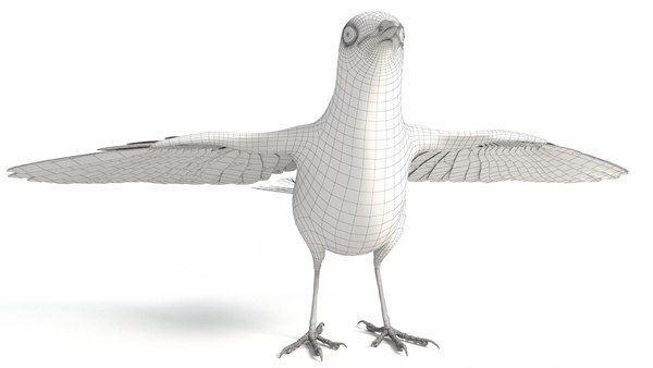 3D blue nightingale bird - TurboSquid 1701773