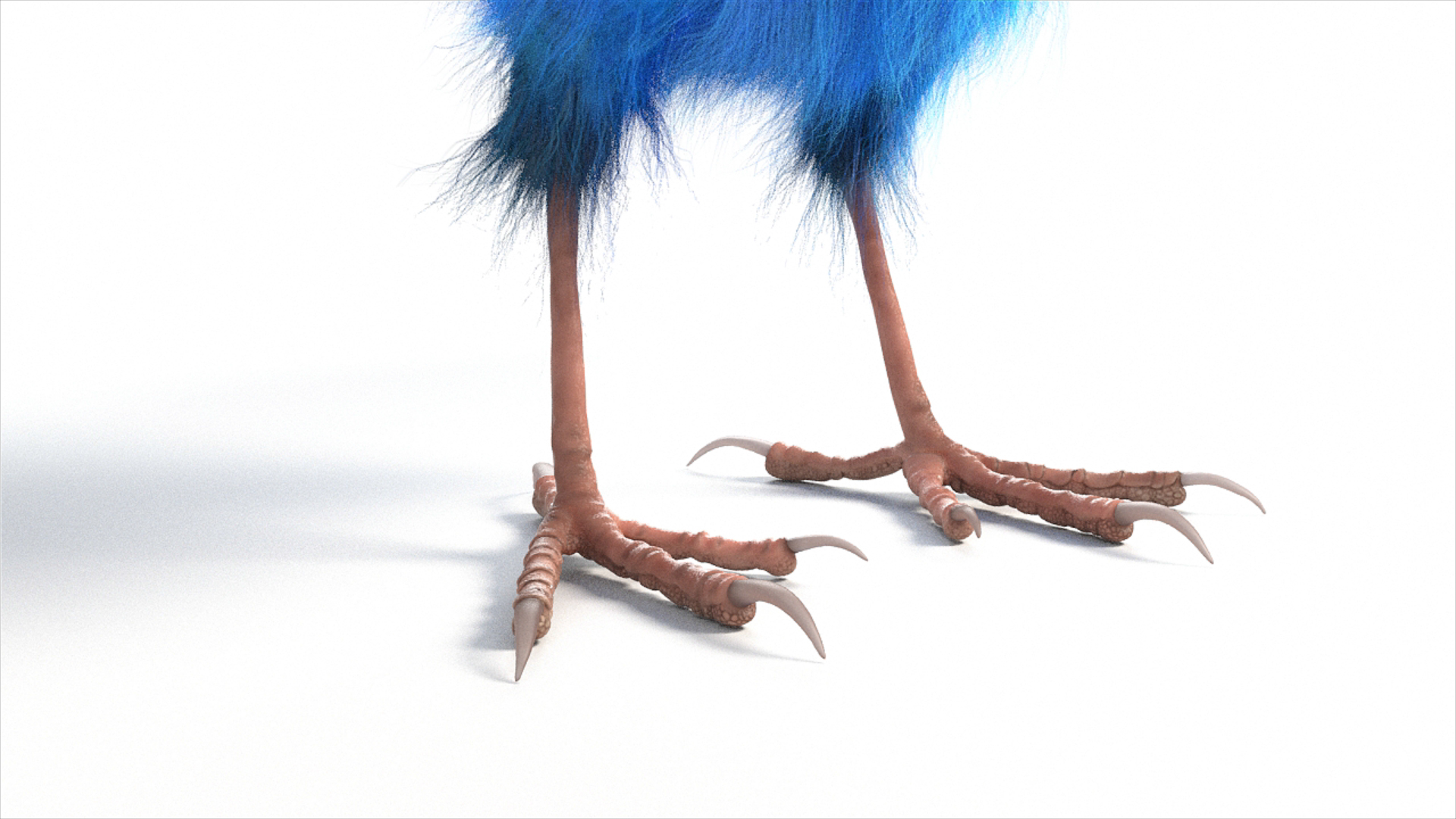 3D blue nightingale bird - TurboSquid 1701773