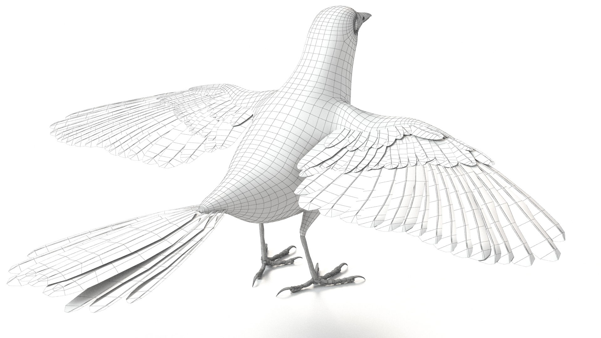 3D blue nightingale bird - TurboSquid 1701773