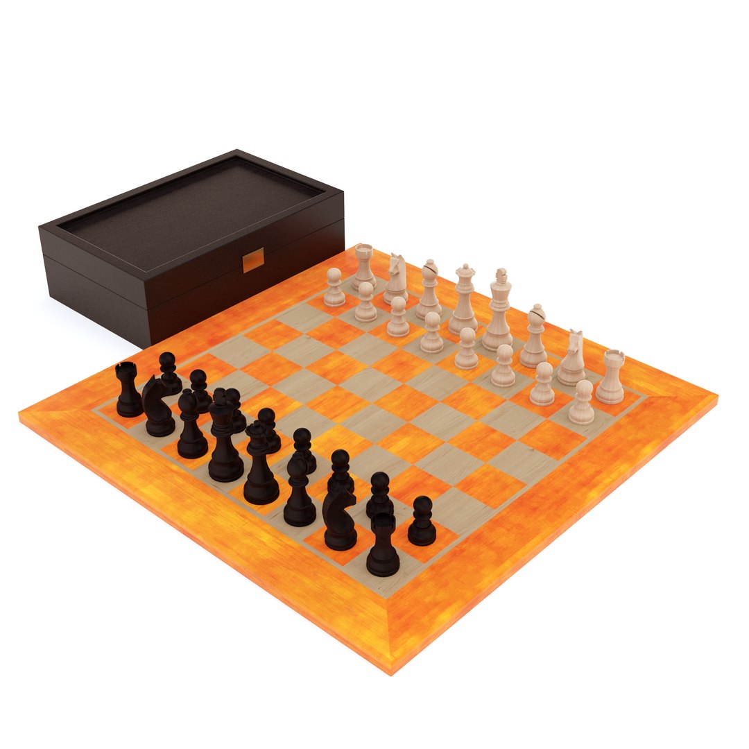 Competition Chess Board With Box Model - TurboSquid 2166159