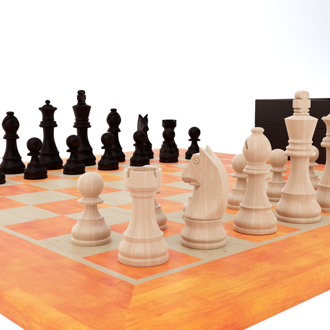 Competition Chess Board With Box Model - TurboSquid 2166159