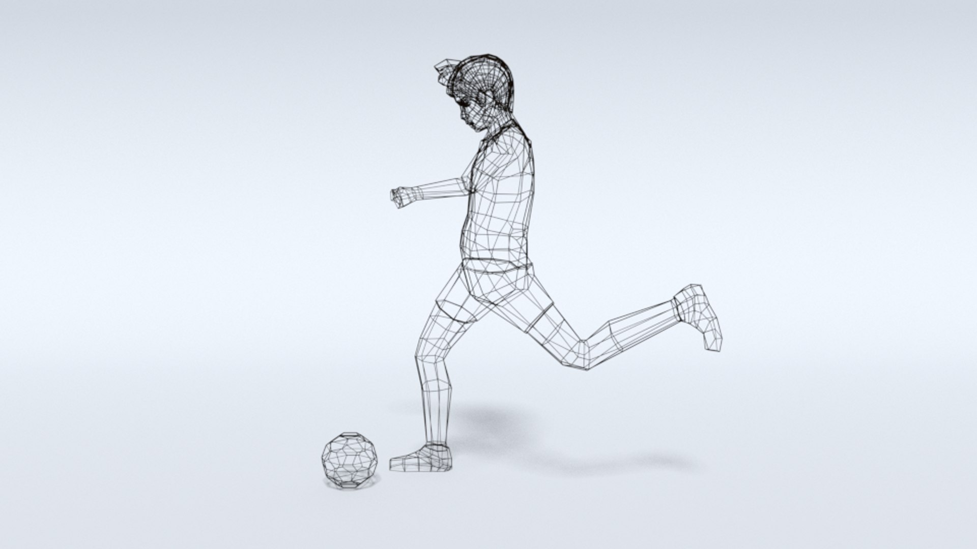 Kid Playing Football 3D Model - TurboSquid 1491114