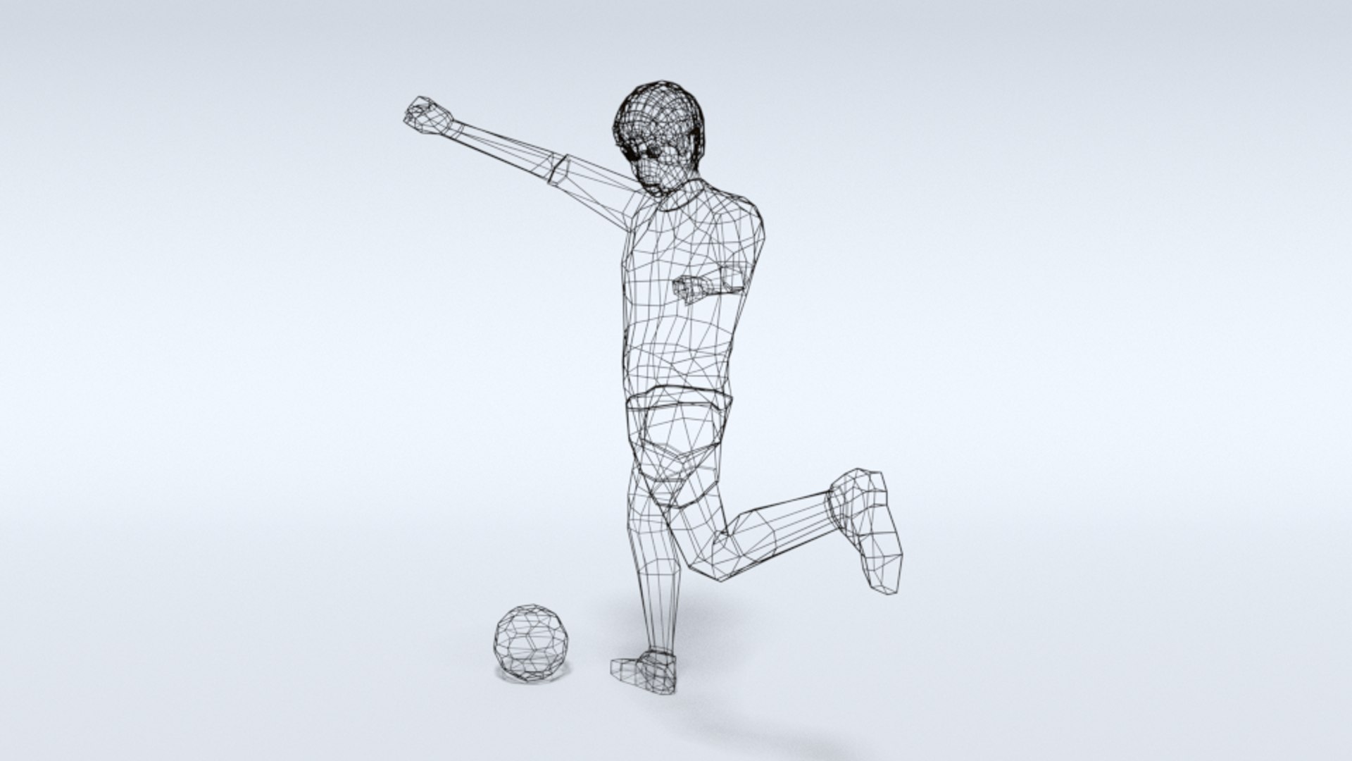 Kid Playing Football 3D Model - TurboSquid 1491114