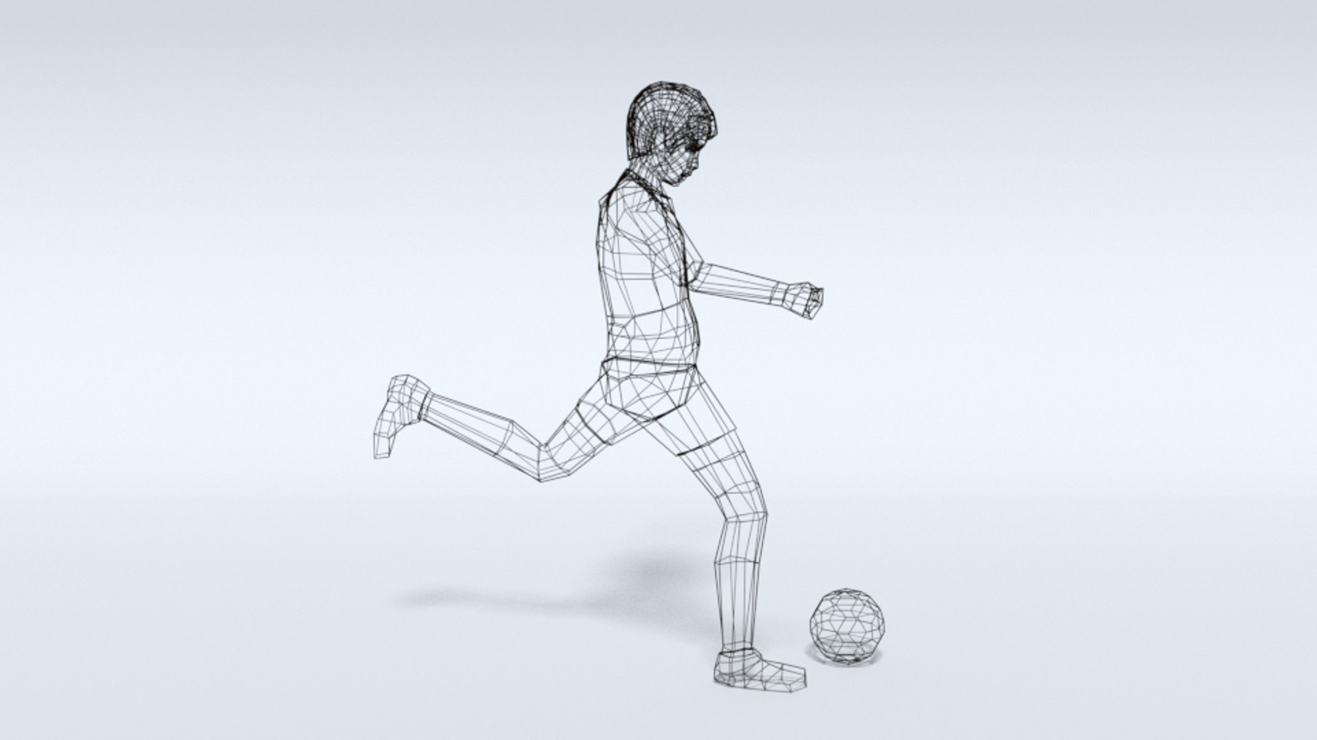 Kid Playing Football 3D Model - TurboSquid 1491114