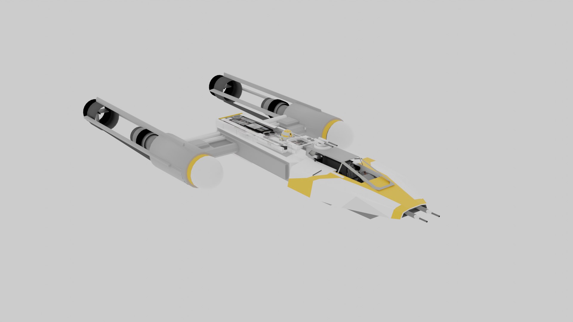 3D Model Star Wars Y-Wing With Interior - TurboSquid 1840688
