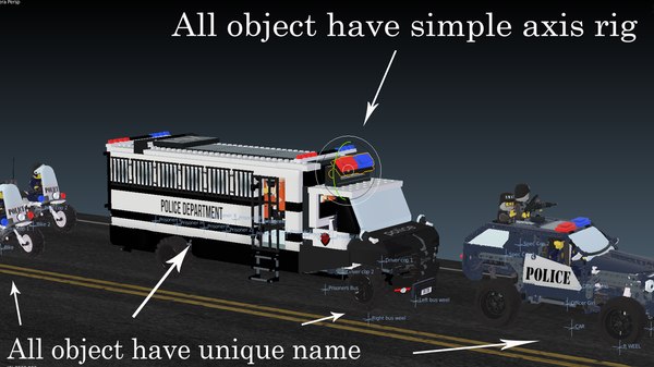 Police convoy prisoners 3D model - TurboSquid 1351918