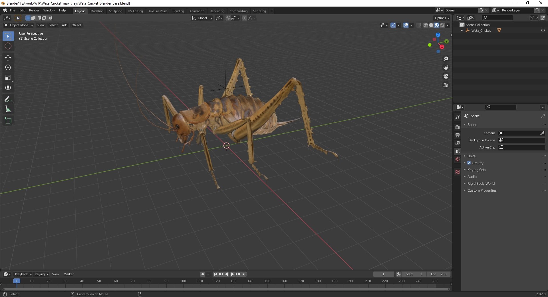 3D Model Weta Cricket - TurboSquid 2211855