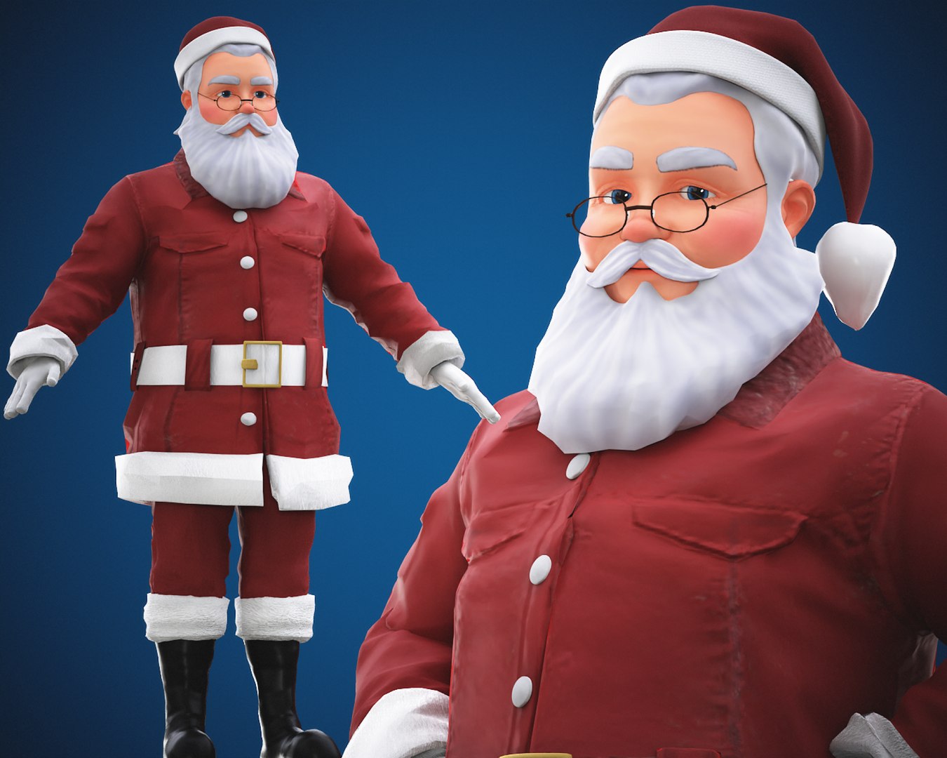 Santa Claus rigged model - TurboSquid 2003476