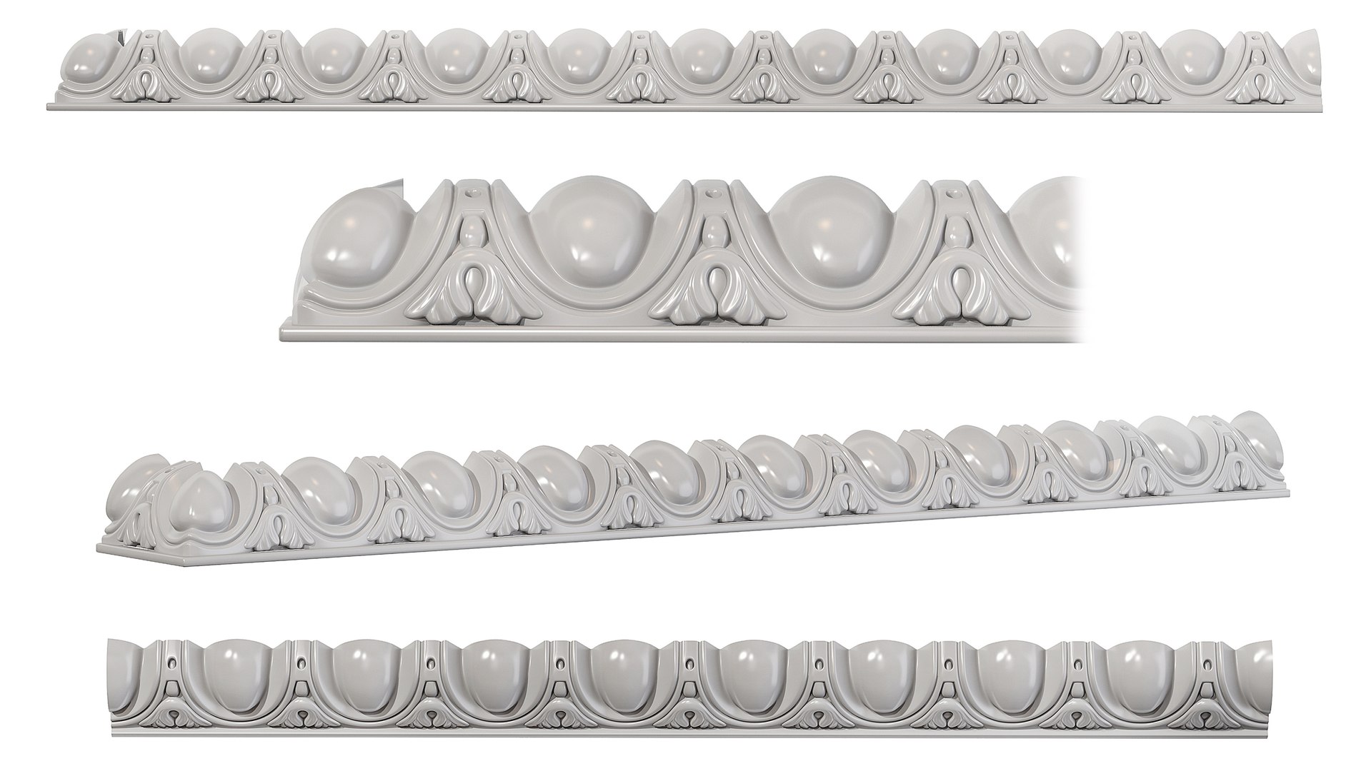 3D Collection Of 16 Classic MoldingPart2 - TurboSquid 2082940
