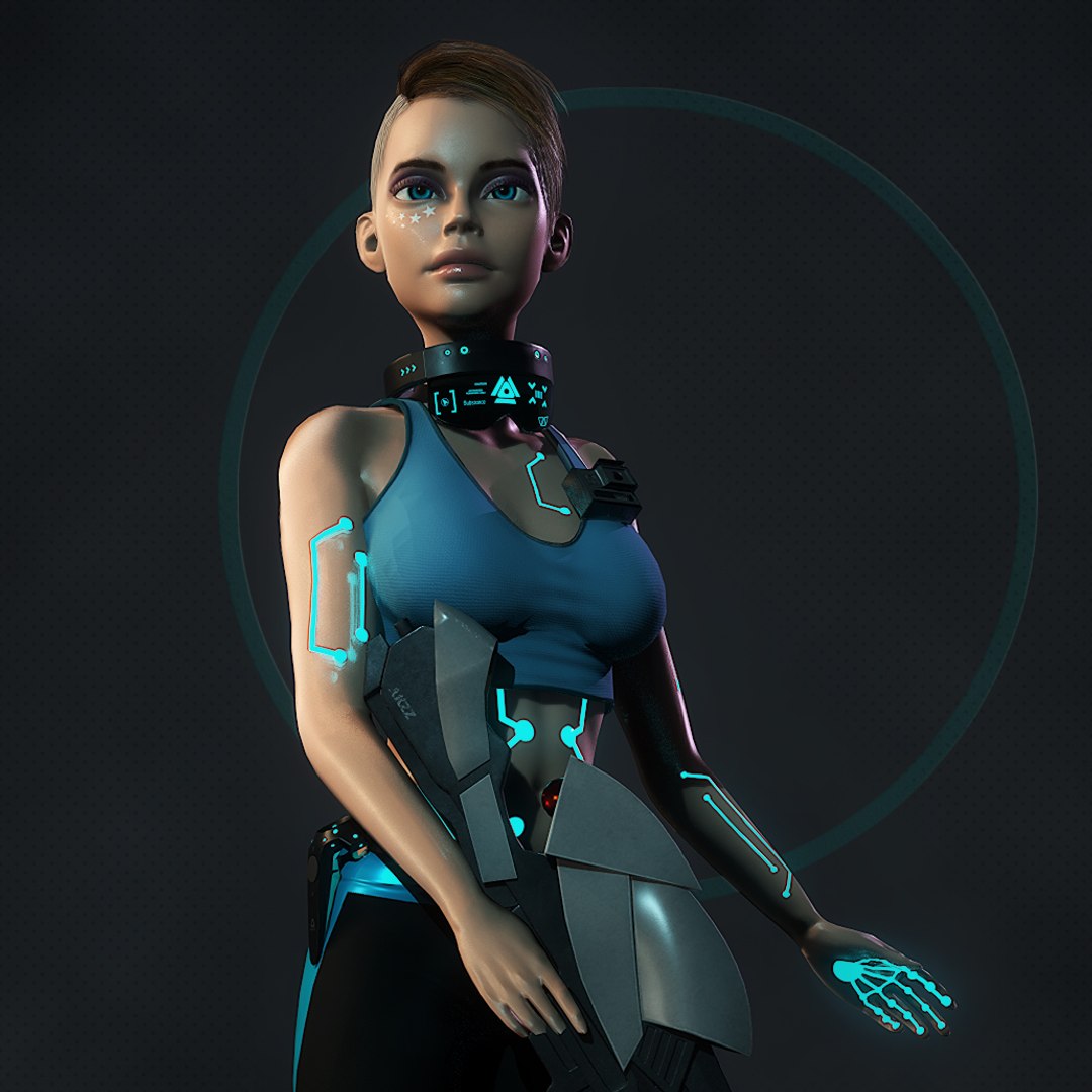 3D Model Girl Gamer - TurboSquid 1412937