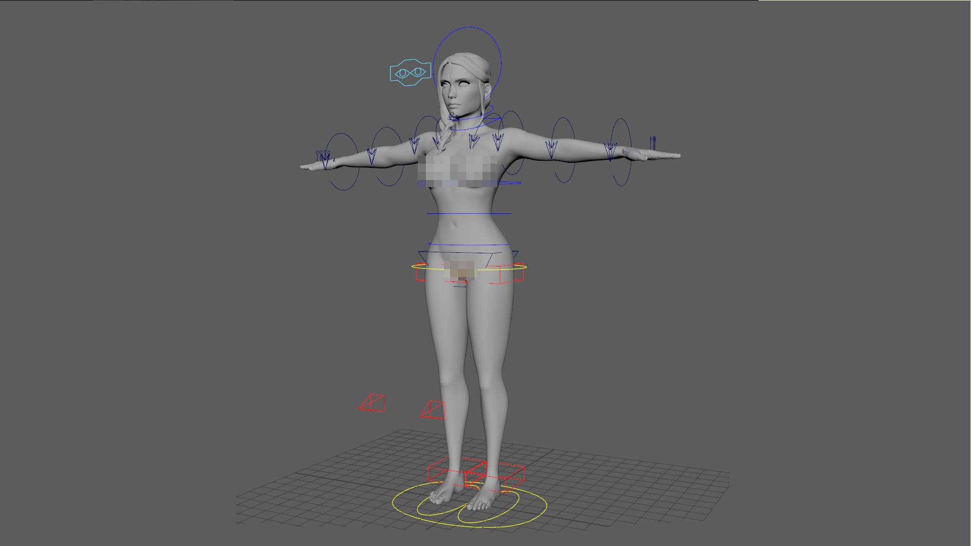3D Full Female Body Model With Rig Blendshape And Textures 4k Model ...