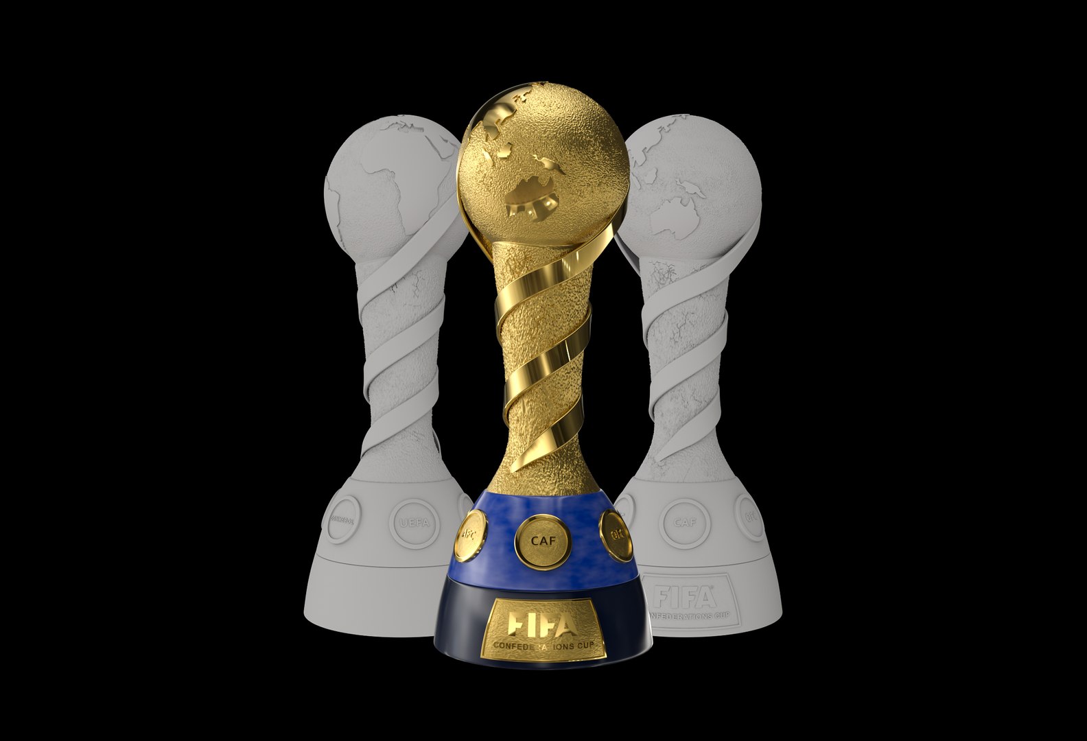 Football Cup Trophy 3D Model - TurboSquid 2283223