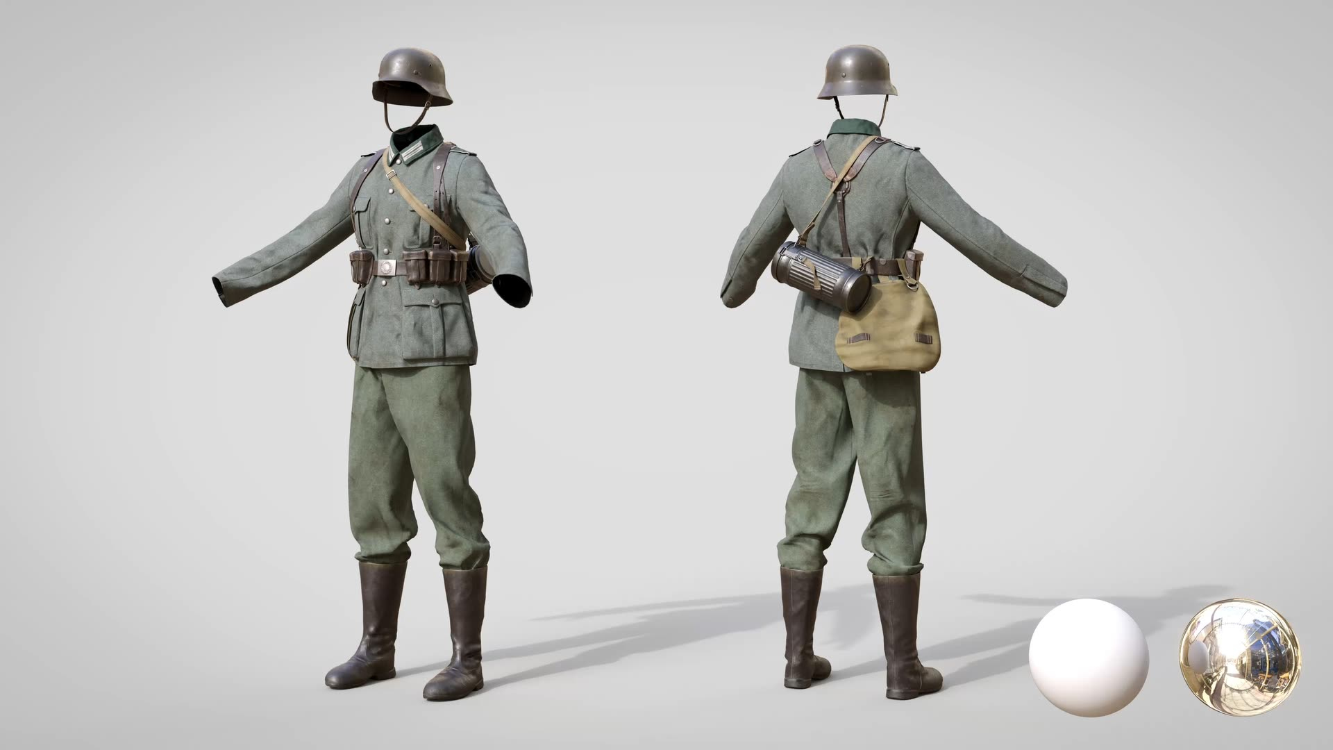 3D Model German WWII Infantry Soldier - TurboSquid 2321265