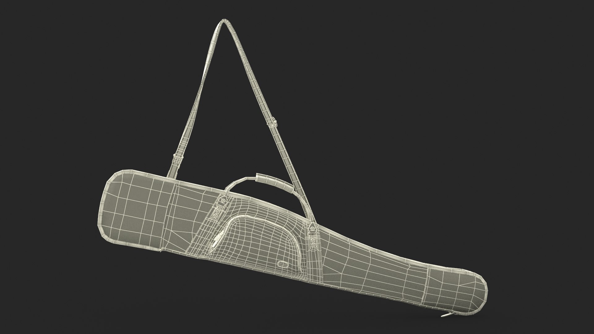 Hunter Gun Bag with Shoulder Strap 3D model - TurboSquid 2108485