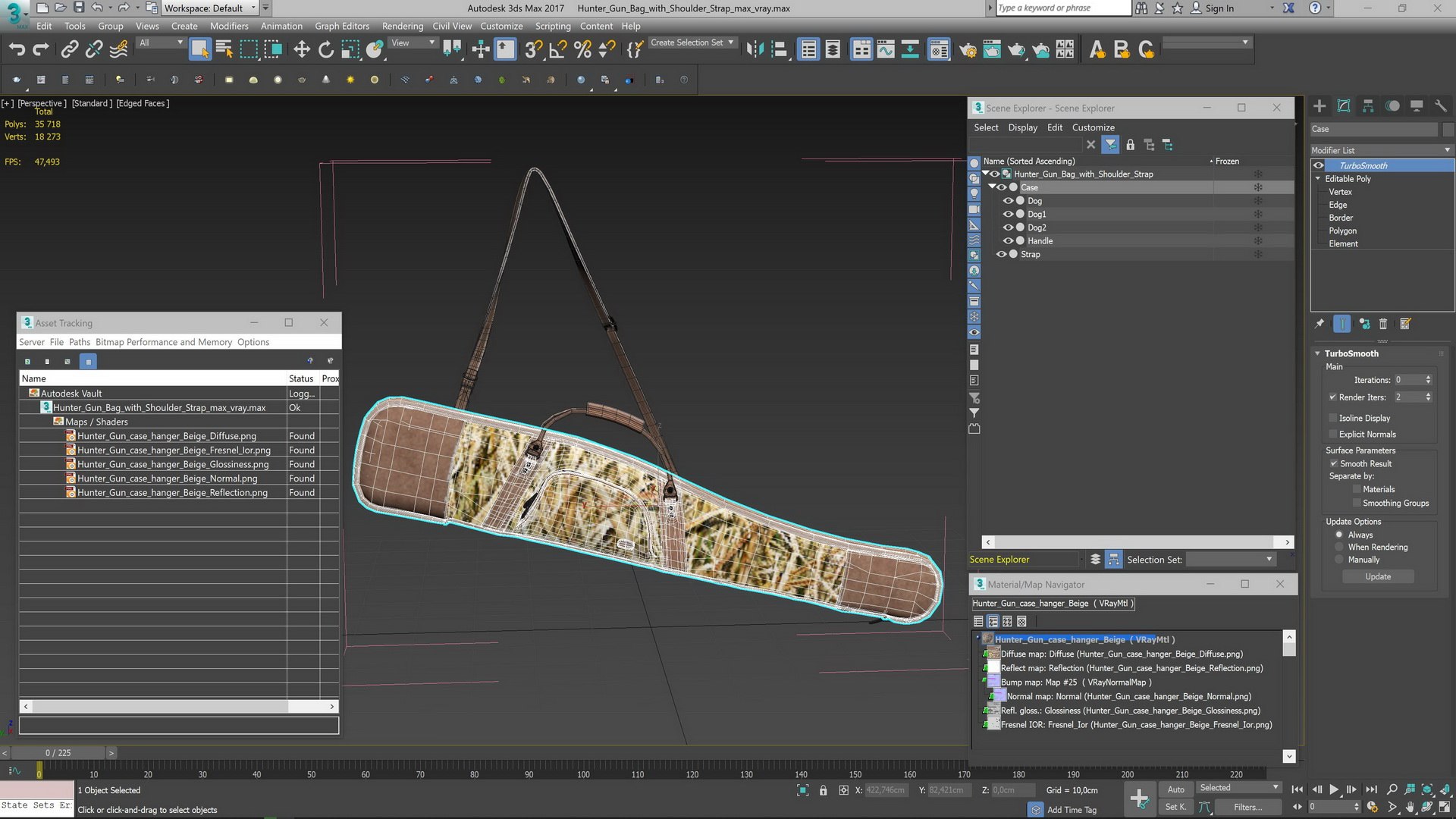 Hunter Gun Bag with Shoulder Strap 3D model - TurboSquid 2108485