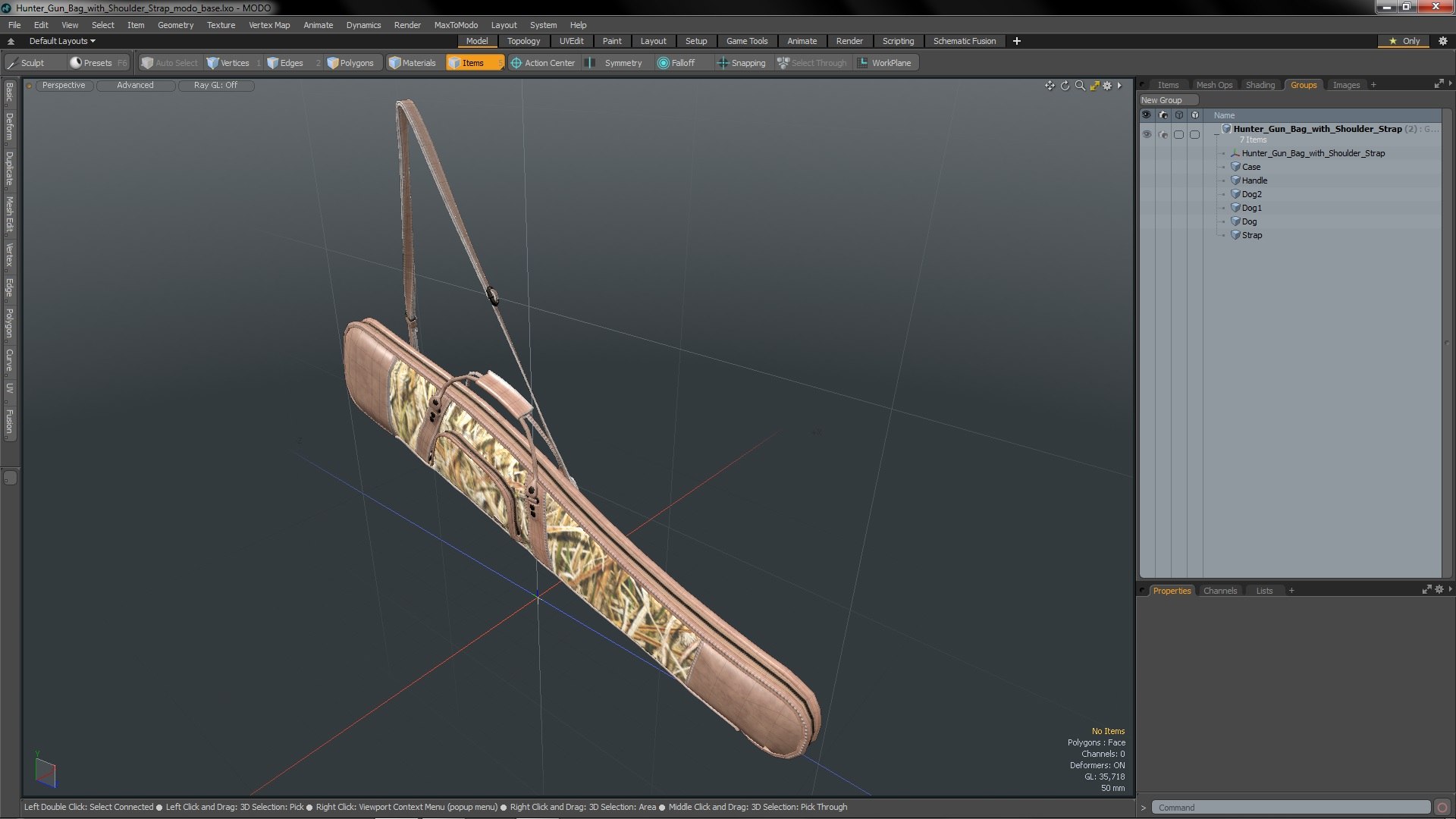 Hunter Gun Bag with Shoulder Strap 3D model - TurboSquid 2108485