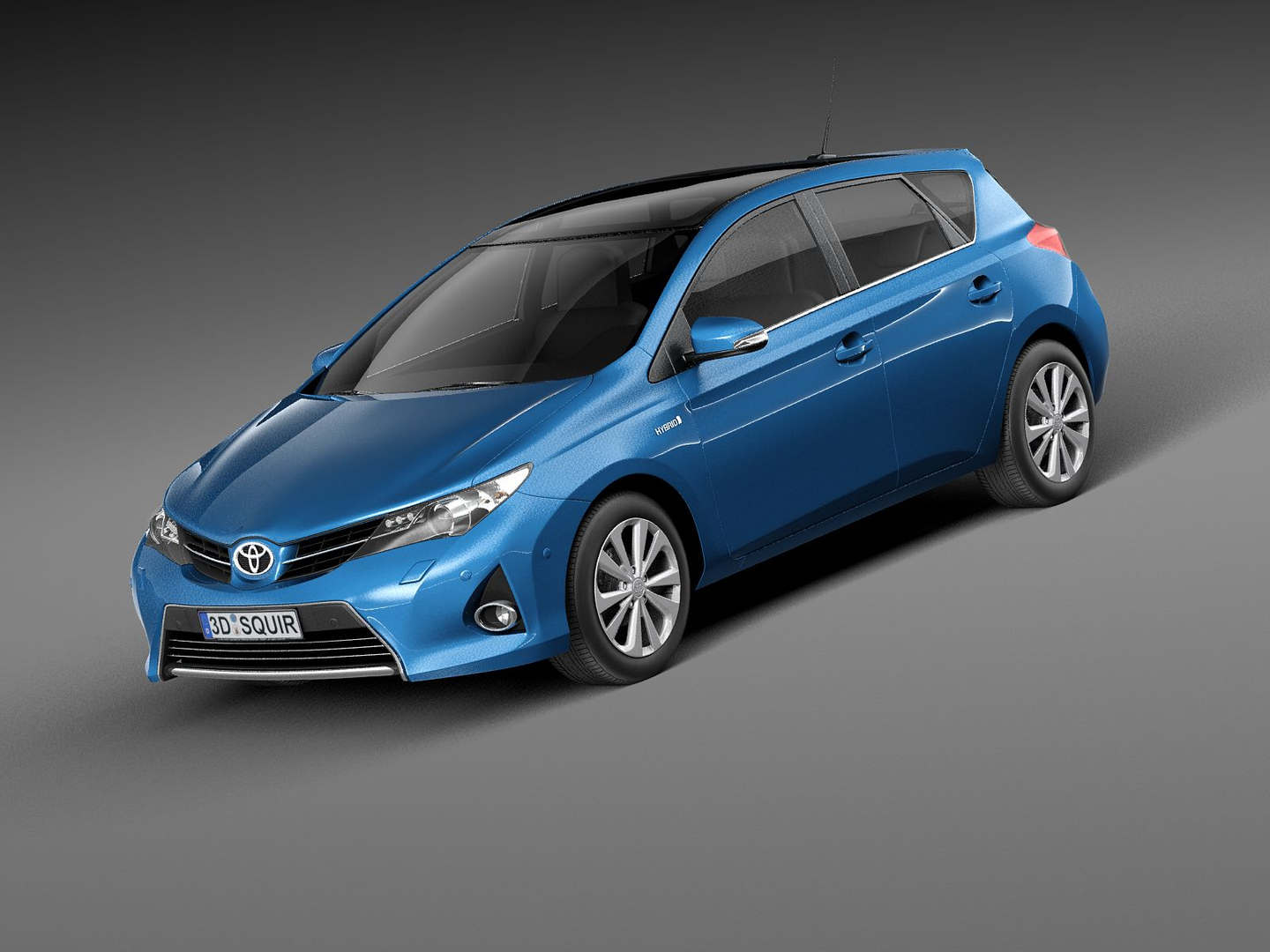 toyota auris 2013 car 3d model
