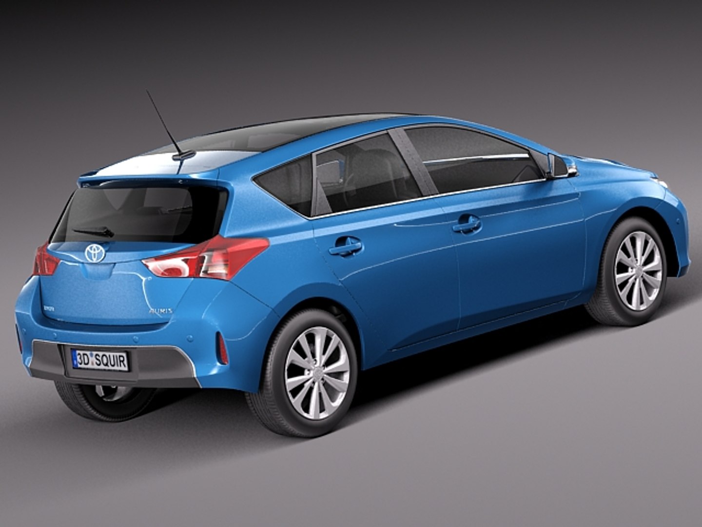 toyota auris 2013 car 3d model