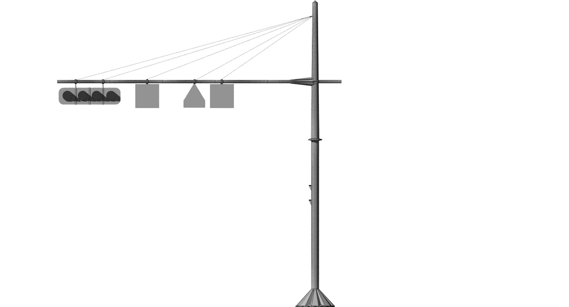 Signal Traffic Lights Road 3D Model - TurboSquid 1425442